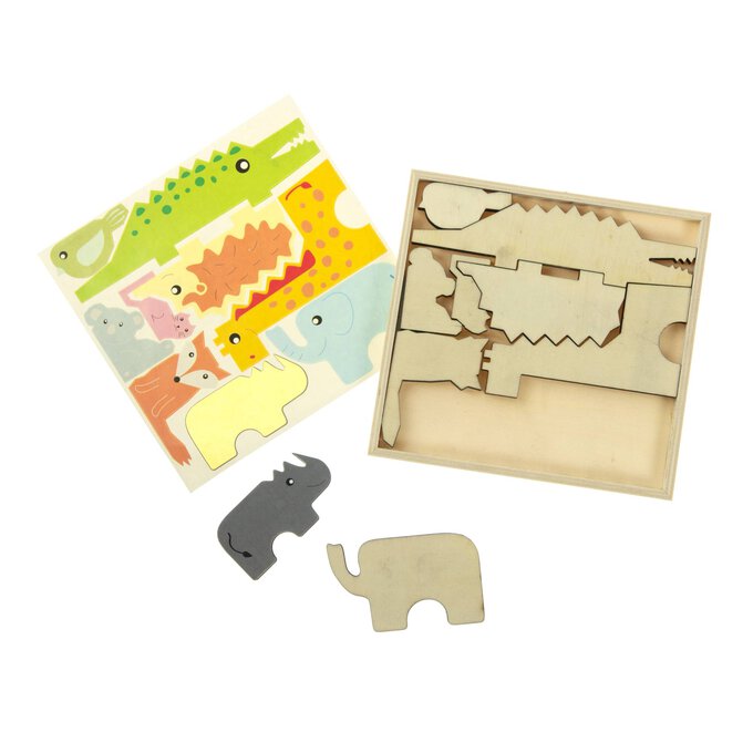 Decorate Your Own Animal Wooden Shapes 9 Pack | Hobbycraft