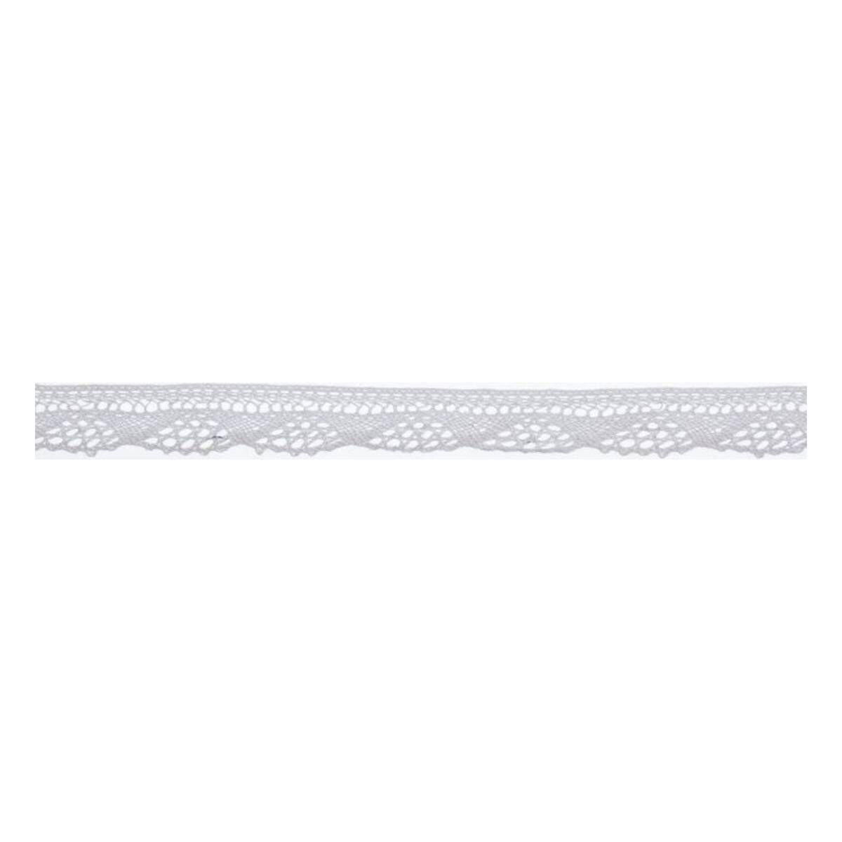 White Cotton Lace Woven Ribbon 12mm x 5m | Hobbycraft