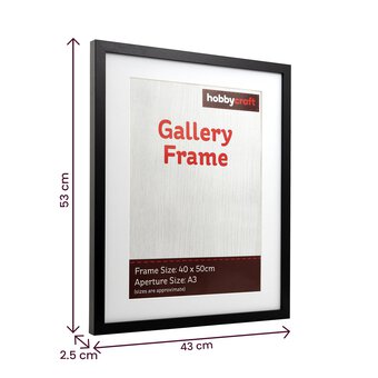 Black Gallery Frame 40cm x 50cm | Hobbycraft