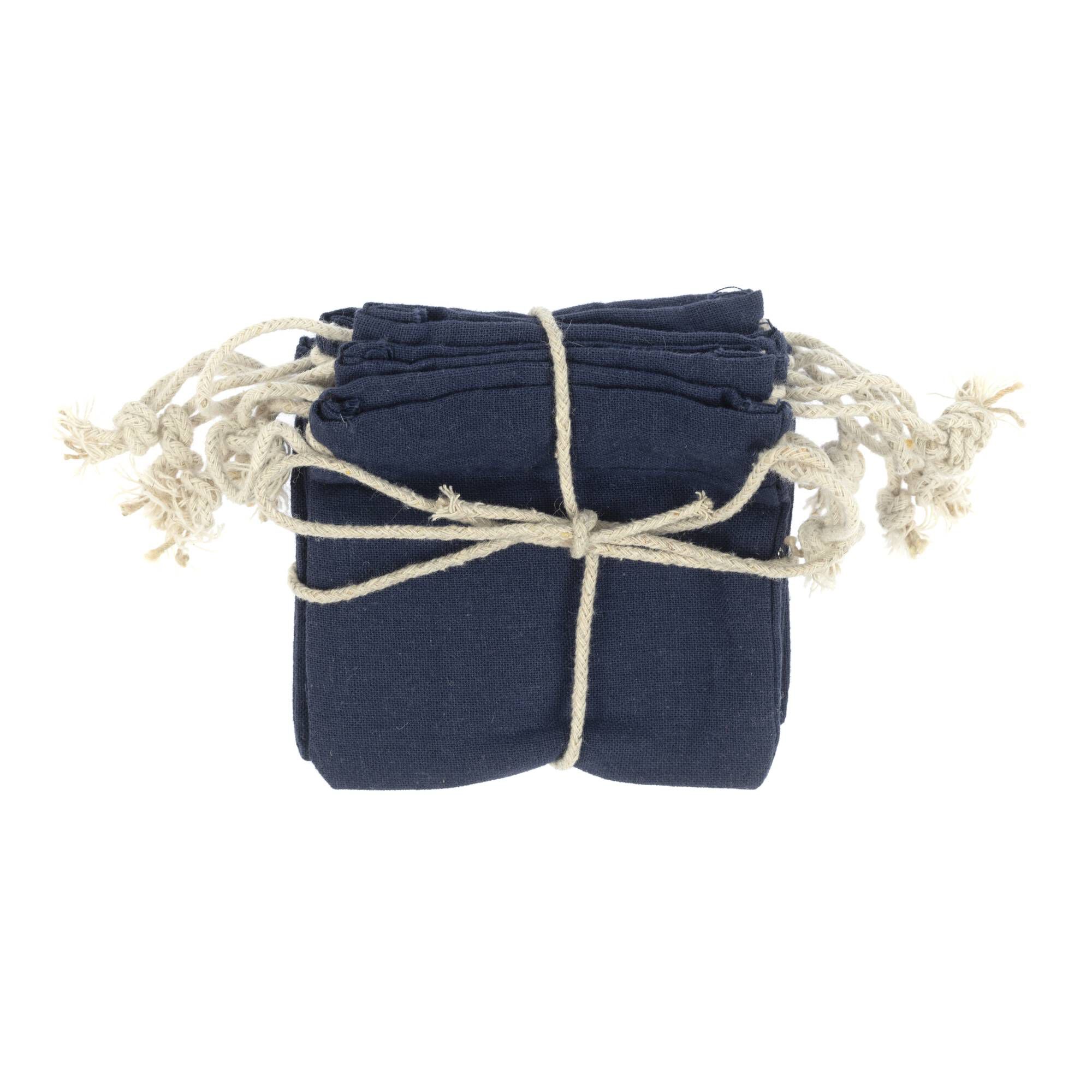 Navy Mini Cotton Drawstring Bags 5 Pack | Hobbycraft