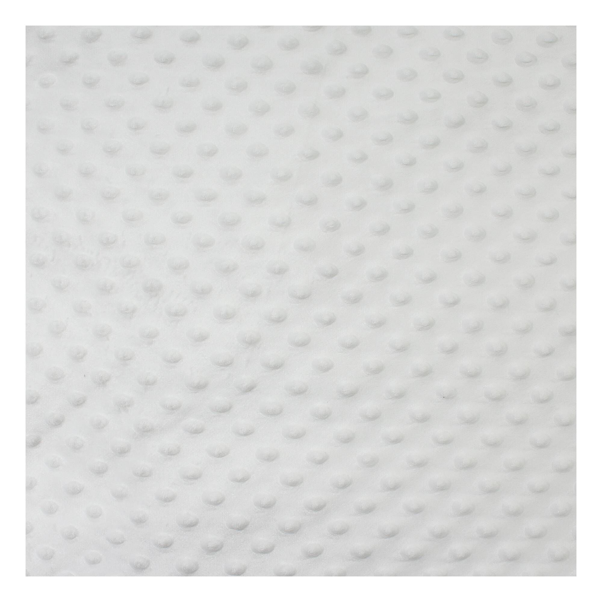 White Soft Dimple Fleece Fabric by the Metre | Hobbycraft