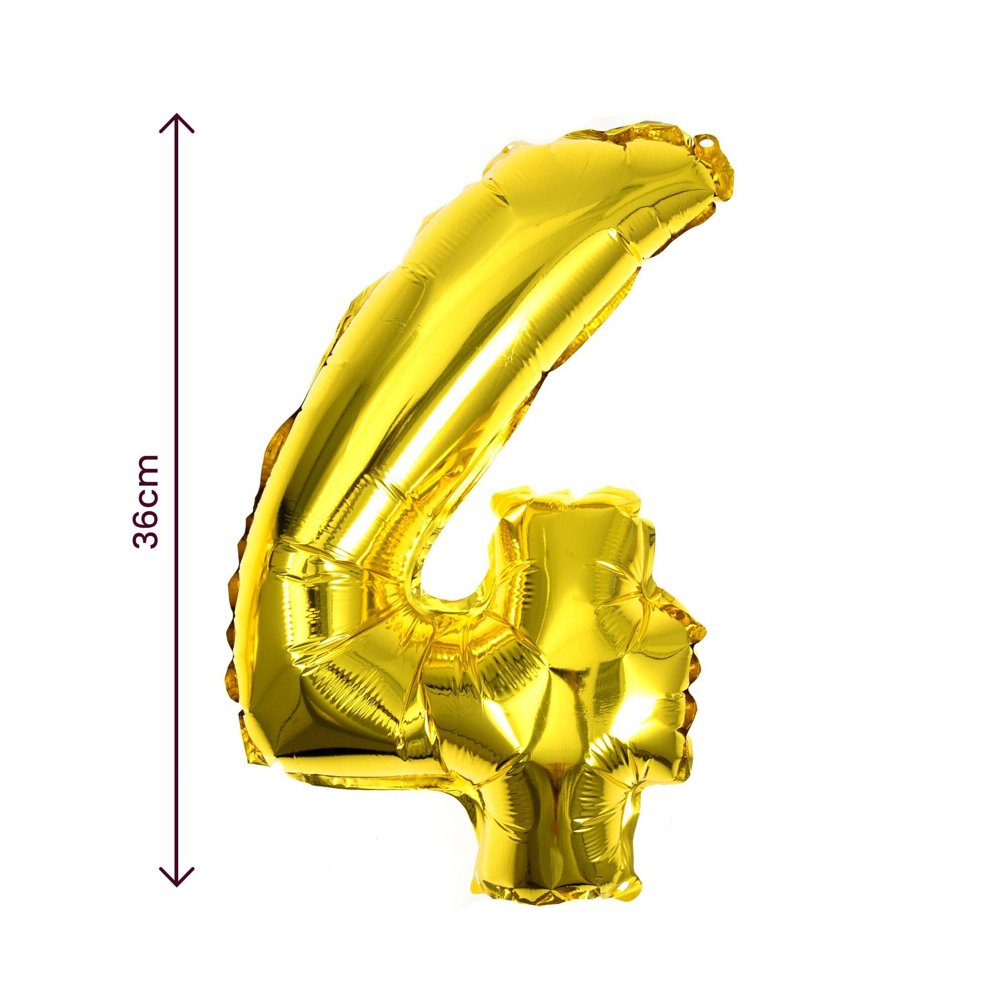 Gold Foil Number 4 Balloon | Hobbycraft