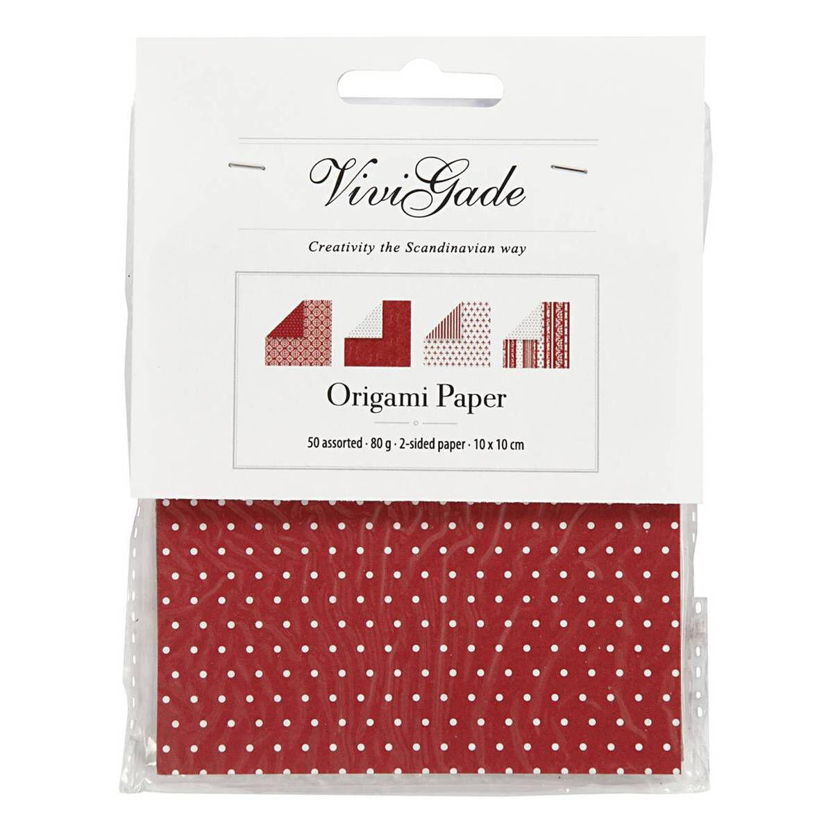 Red and White Origami Paper 10cm 50 Pack | Hobbycraft