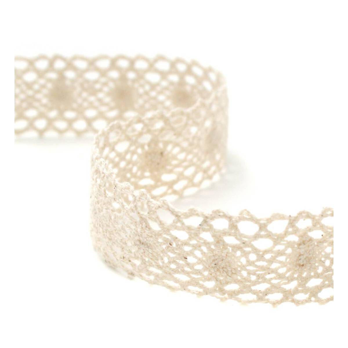 Cream Cotton Lace Ribbon 30mm x 5m | Hobbycraft