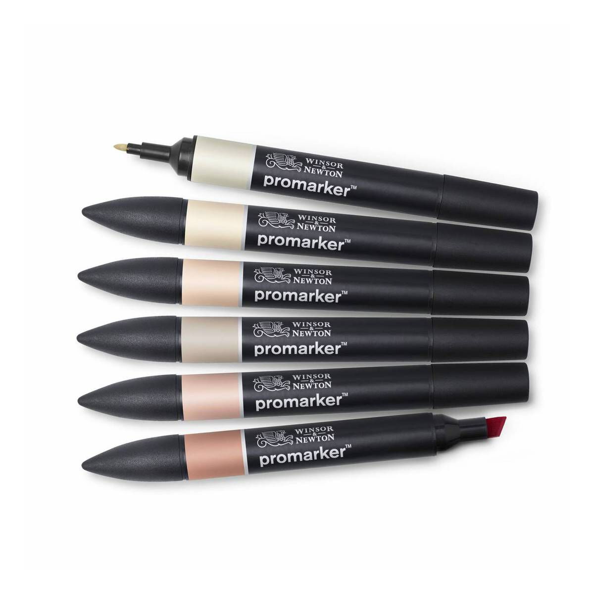 Winsor & Newton Skin Tone Promarkers Set 1 6 Pack | Hobbycraft