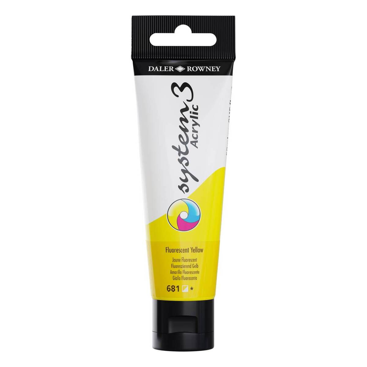 Daler-Rowney System3 Fluorescent Yellow Acrylic Paint 59ml | Hobbycraft