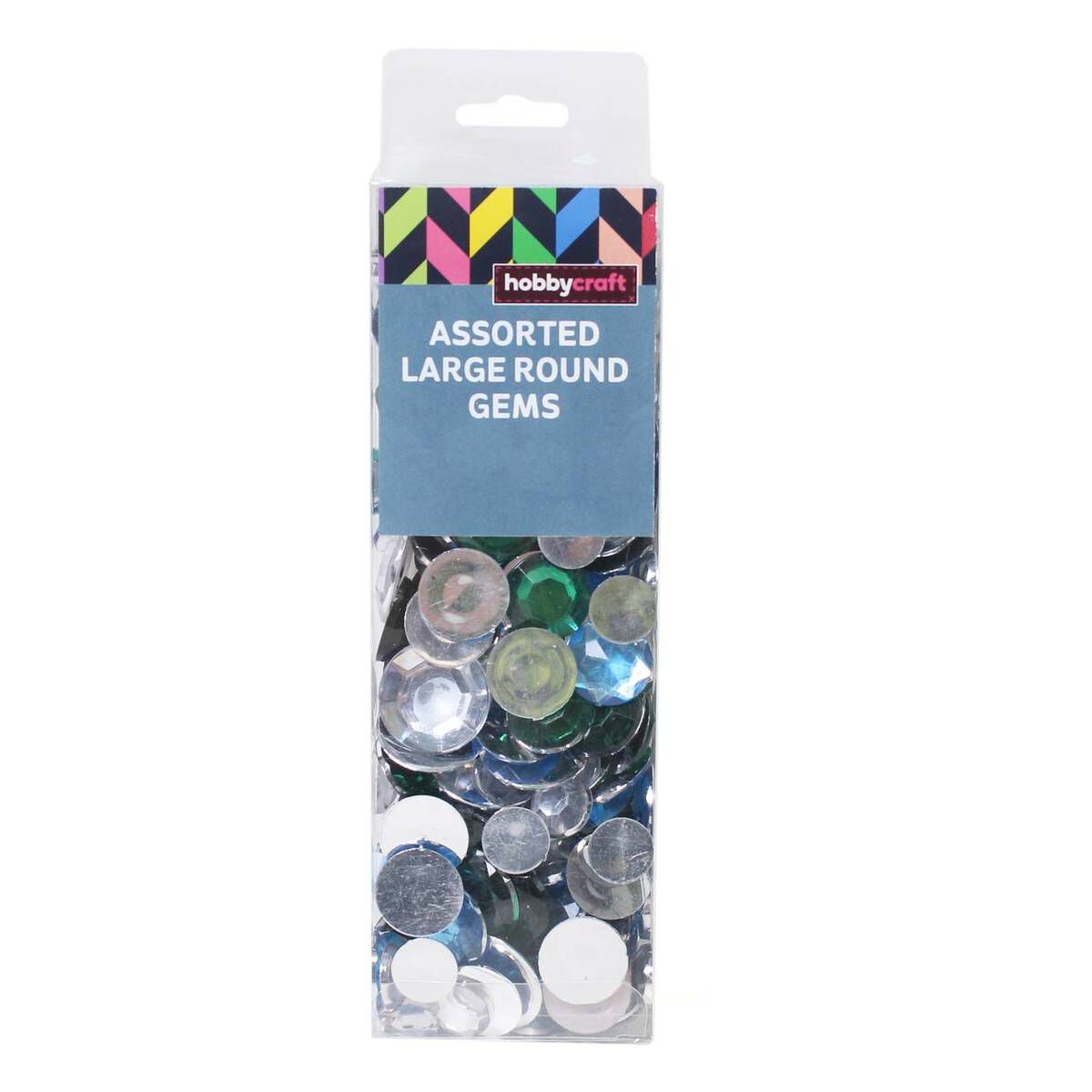 Blue and Green Assorted Large Round Gems 90g | Hobbycraft