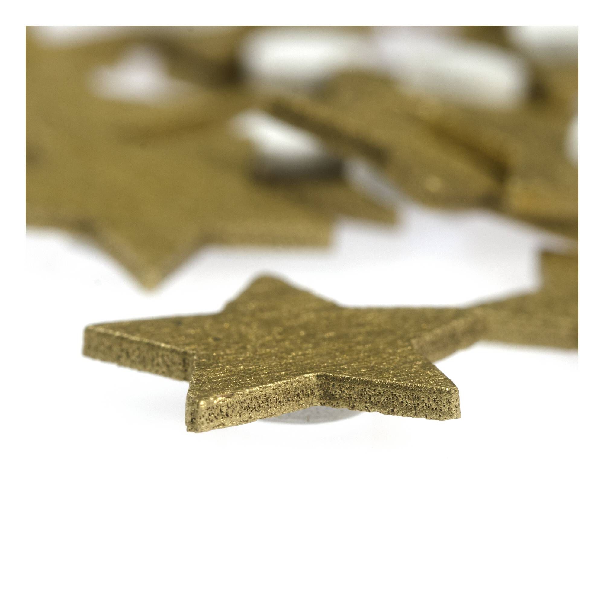 Gold Wooden Star Embellishments 30 Pack | Hobbycraft