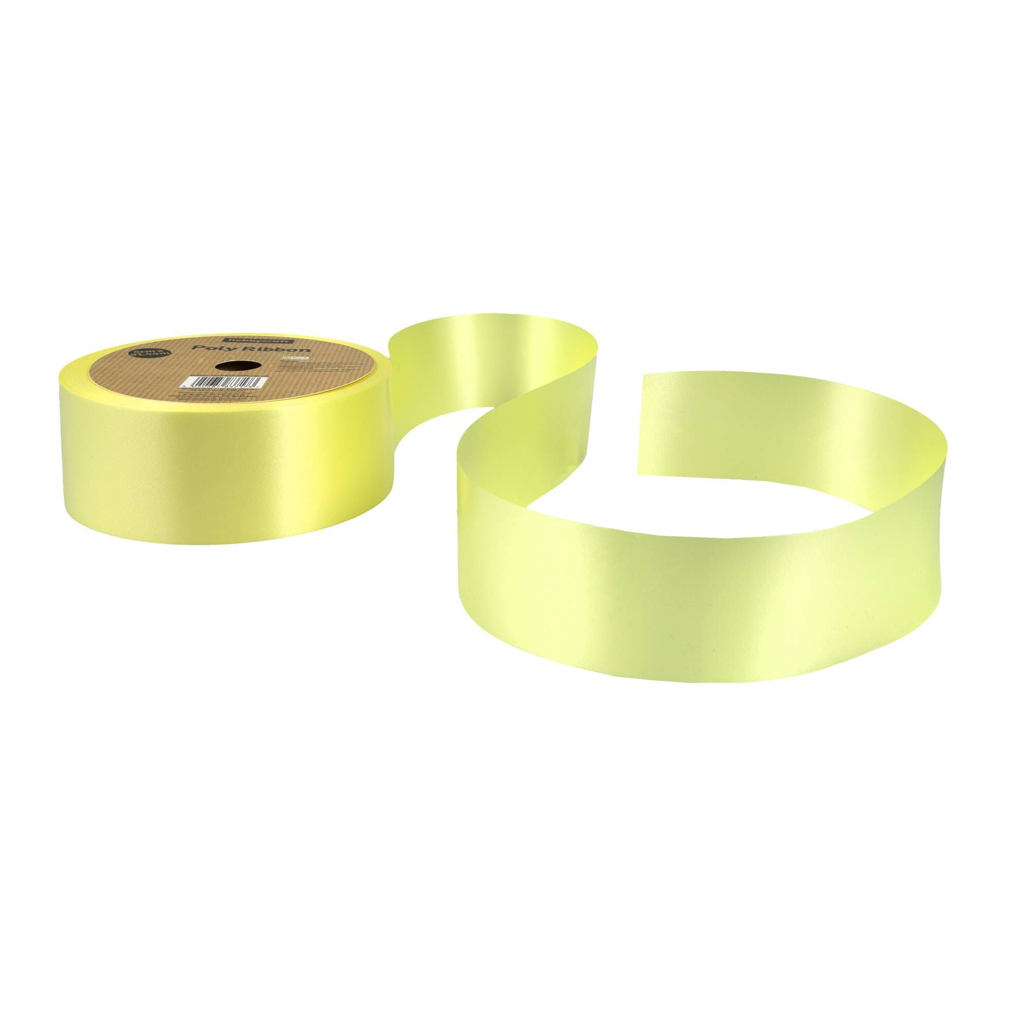 Daffodil Poly Ribbon 5cm x 91m | Hobbycraft