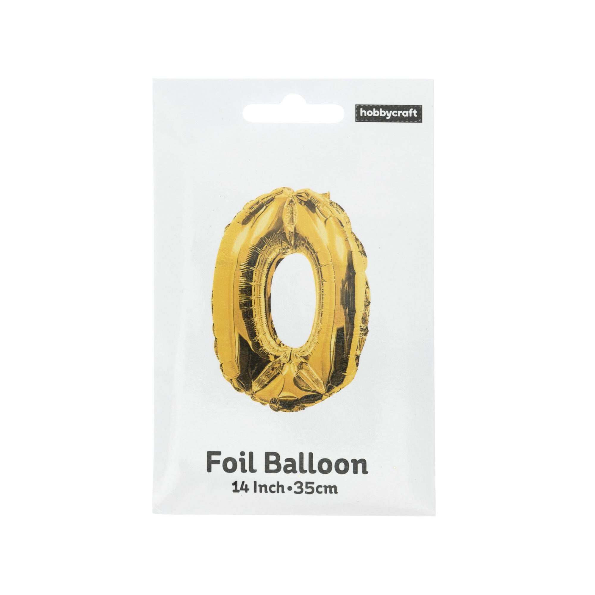 Gold Foil Number 0 Balloon | Hobbycraft