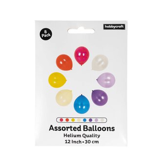 Pastel Pearlised Latex Balloons 8 Pack | Hobbycraft