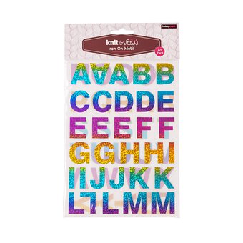 Bright Ombre Alphabet Iron-On Motifs 60 Pack | Hobbycraft