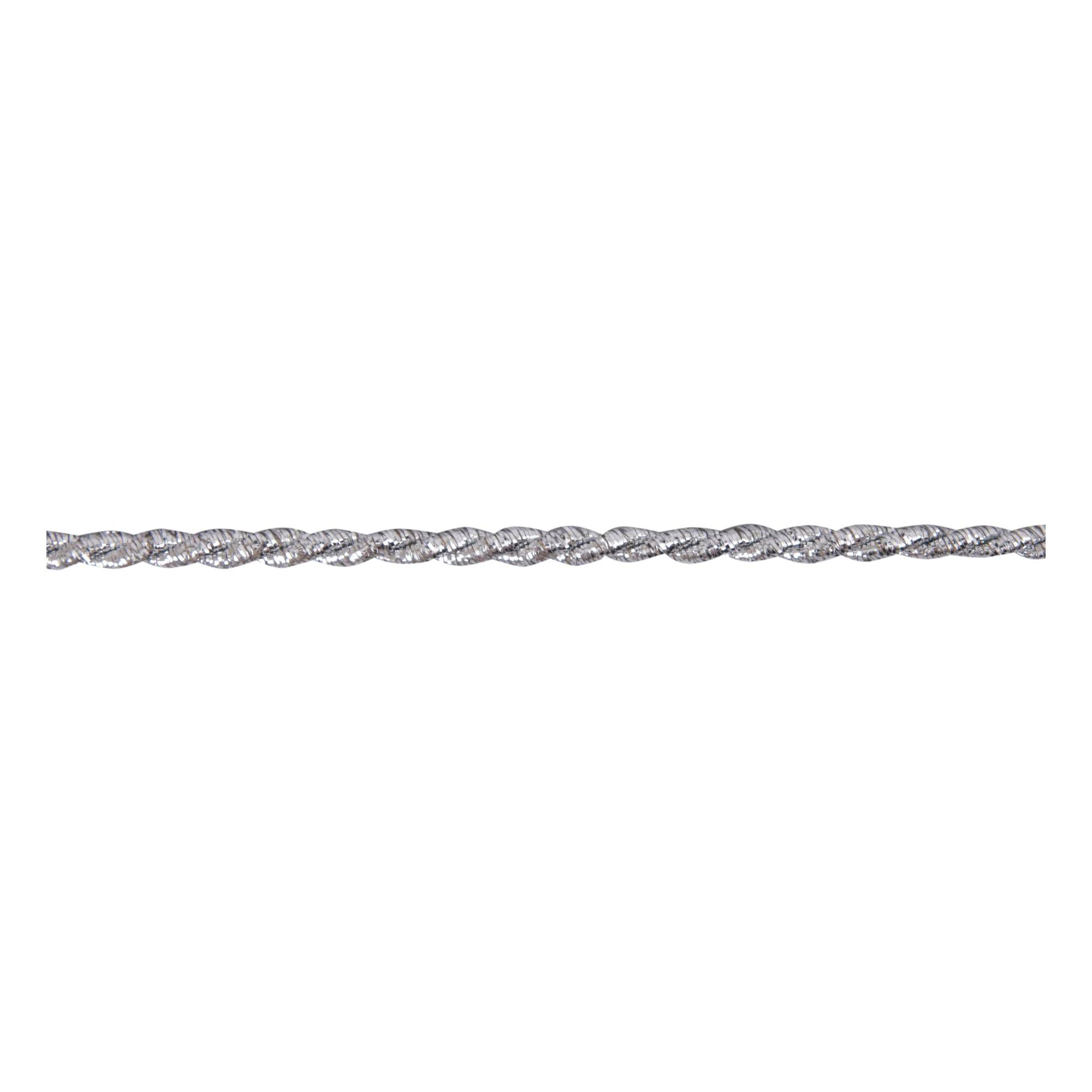 Silver 3mm Cord Trim by the Metre | Hobbycraft
