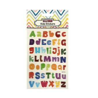 Multicolour Alphabet Puffy Stickers | Hobbycraft