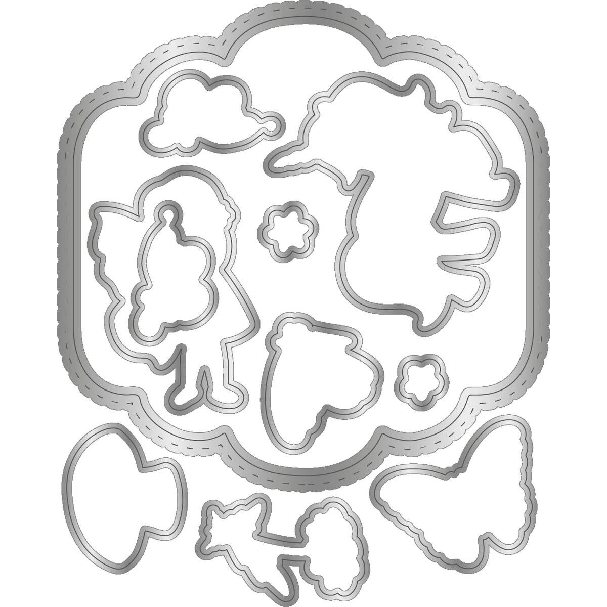 Gemini Box Filled with Glitter Stamp and Die Set 27 Pieces | Hobbycraft