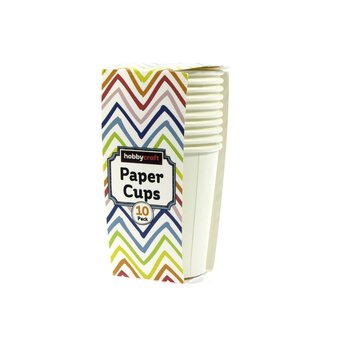 White Craft Paper Cups 10 Pack | Hobbycraft