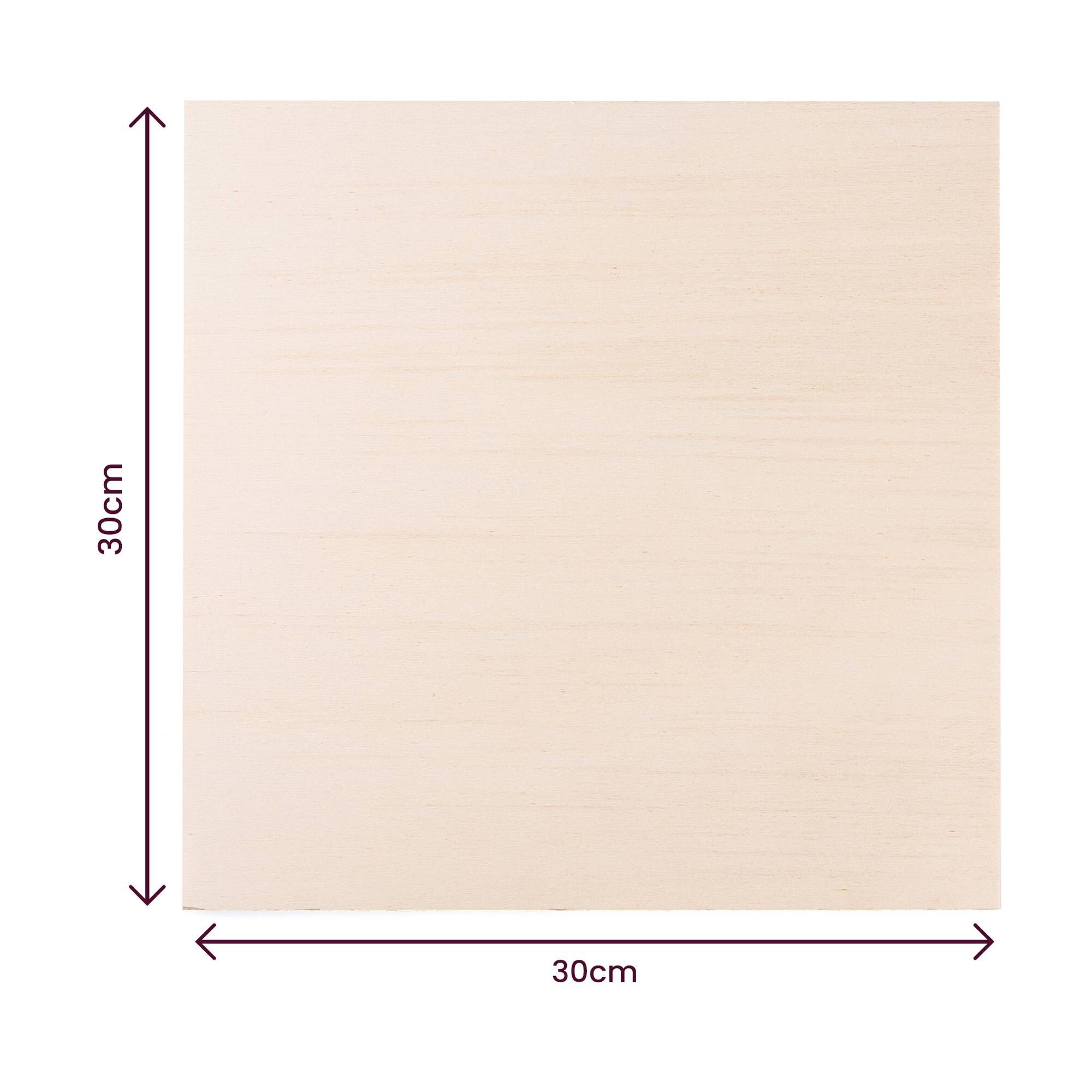 Poplar Plywood Sheet 3mm x 30cm x 30cm | Hobbycraft