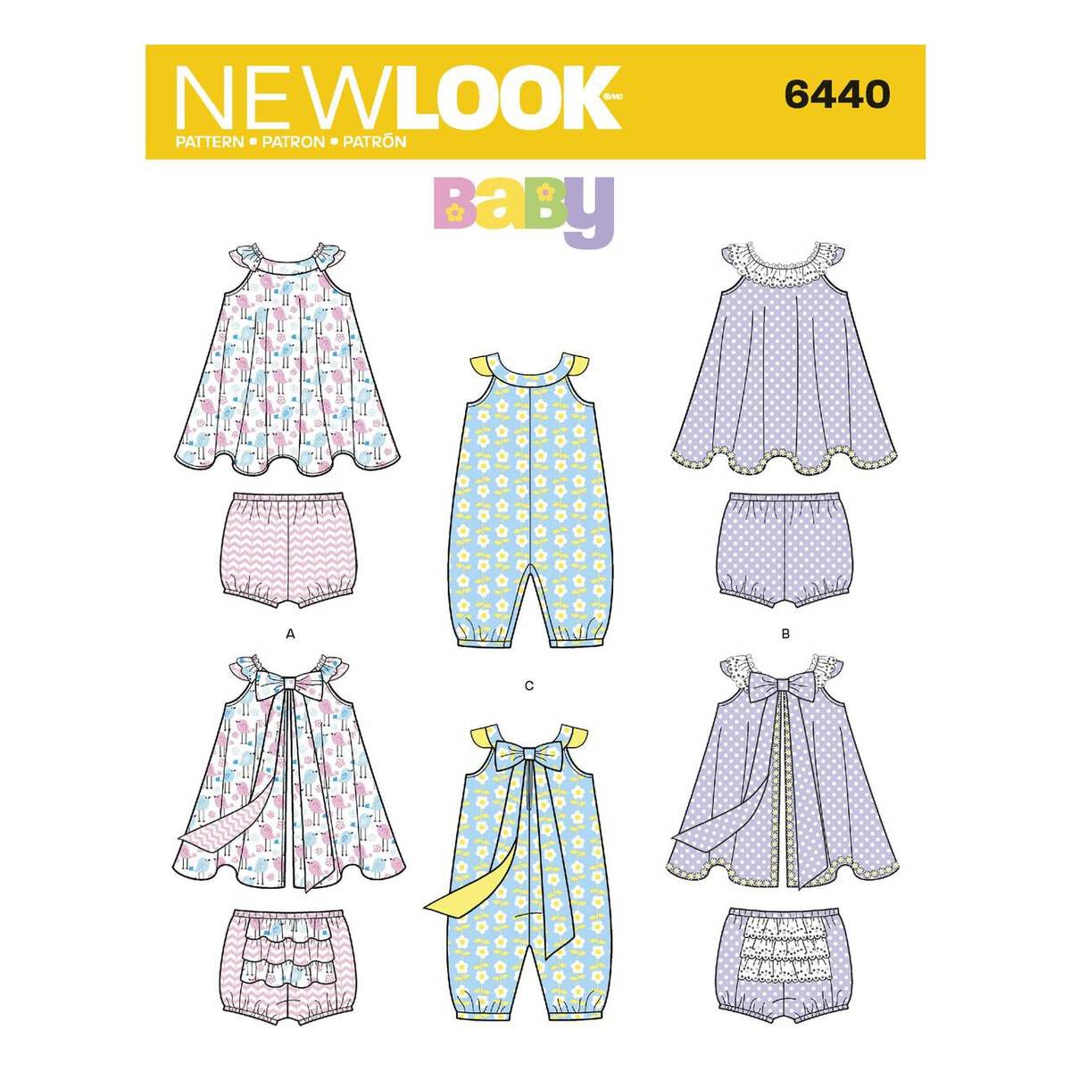 New Look Babies' Romper and Sundress Sewing Pattern 6440 | Hobbycraft