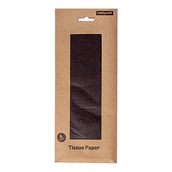 Deep Black Tissue Paper 50cm x 75cm 6 Pack | Hobbycraft