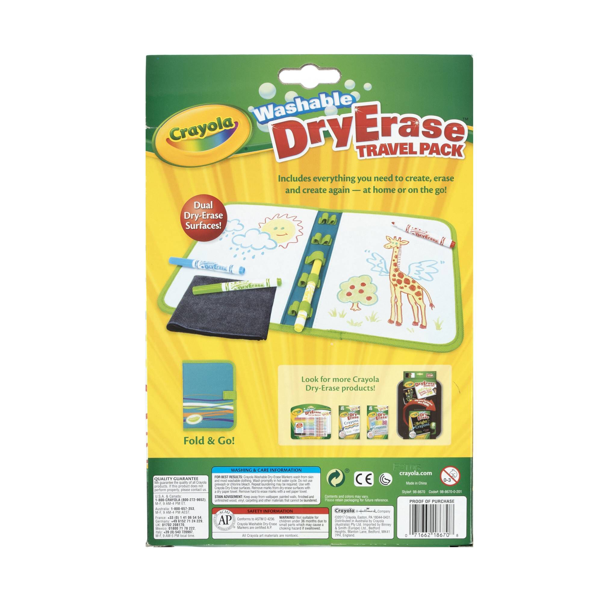 Crayola Dry Erase Travel Pack | Hobbycraft