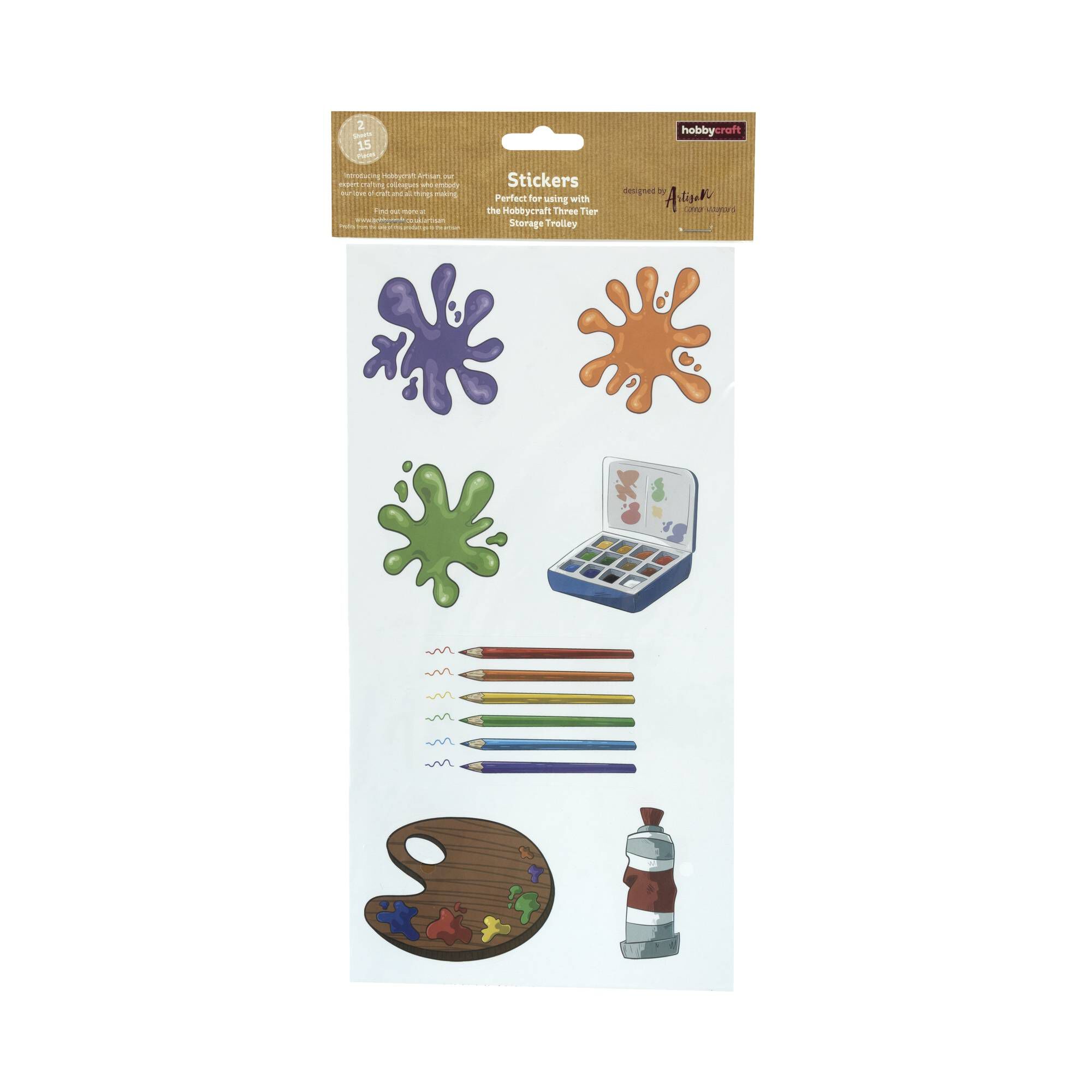 Artisan Art Trolley Stickers 15 Pieces | Hobbycraft