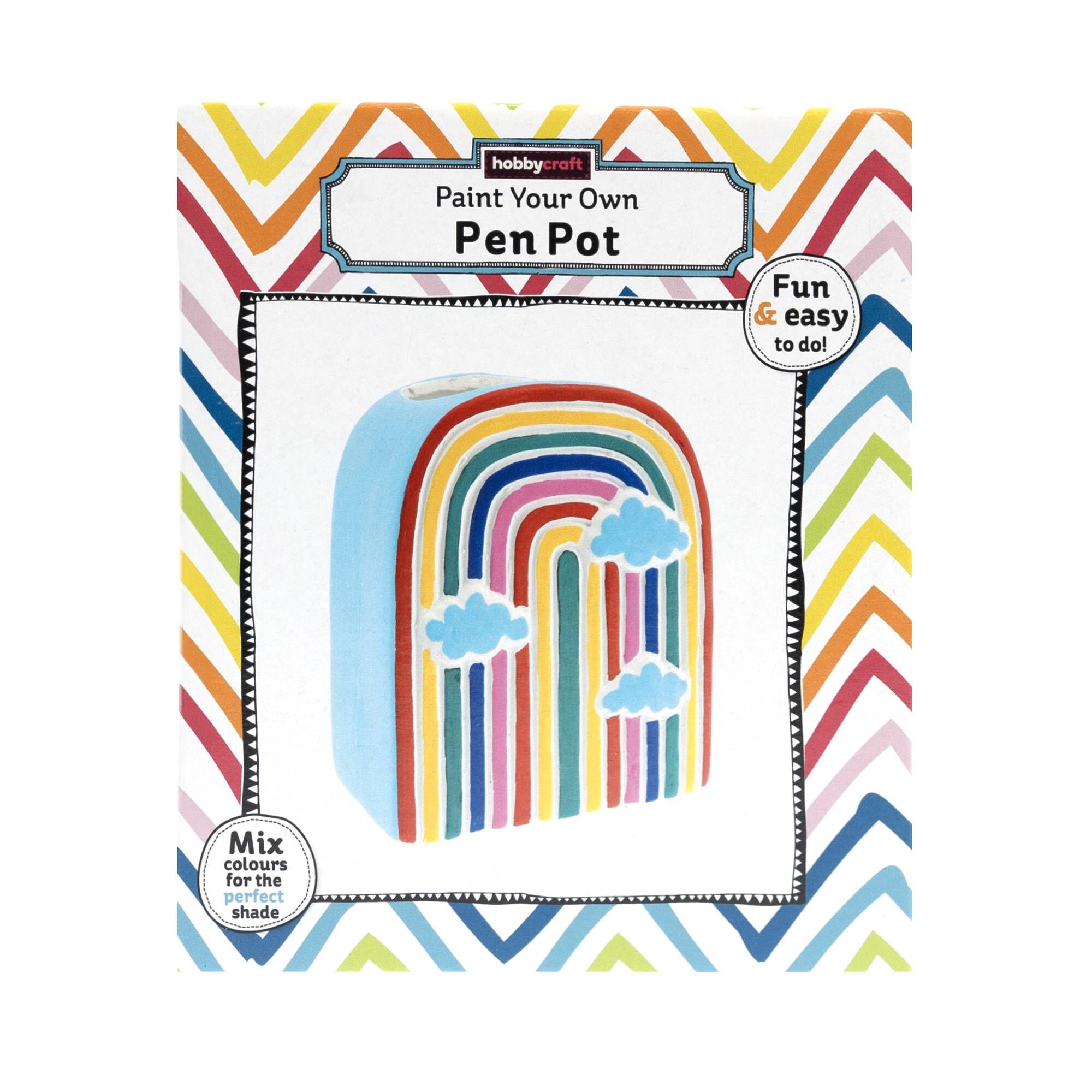 Paint Your Own Rainbow Pen Pot | Hobbycraft