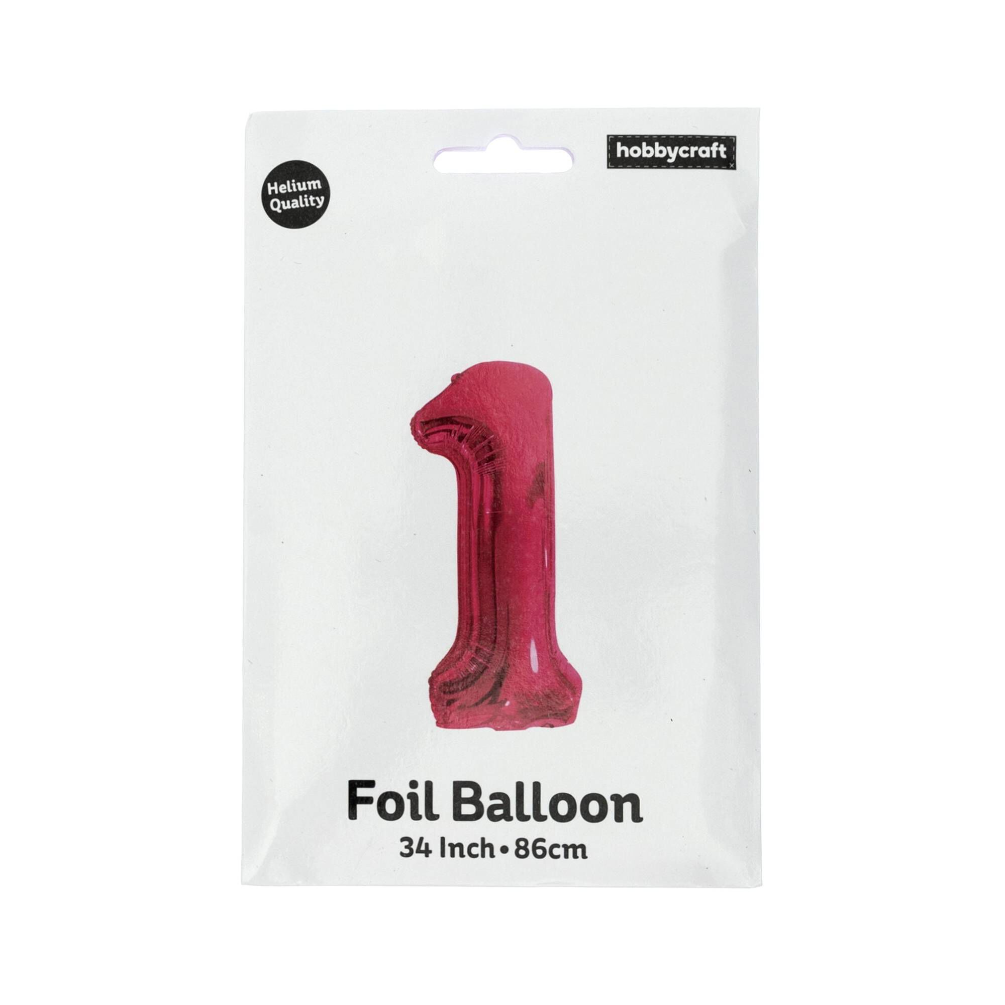 Extra Large Pink Foil Number 1 Balloon | Hobbycraft