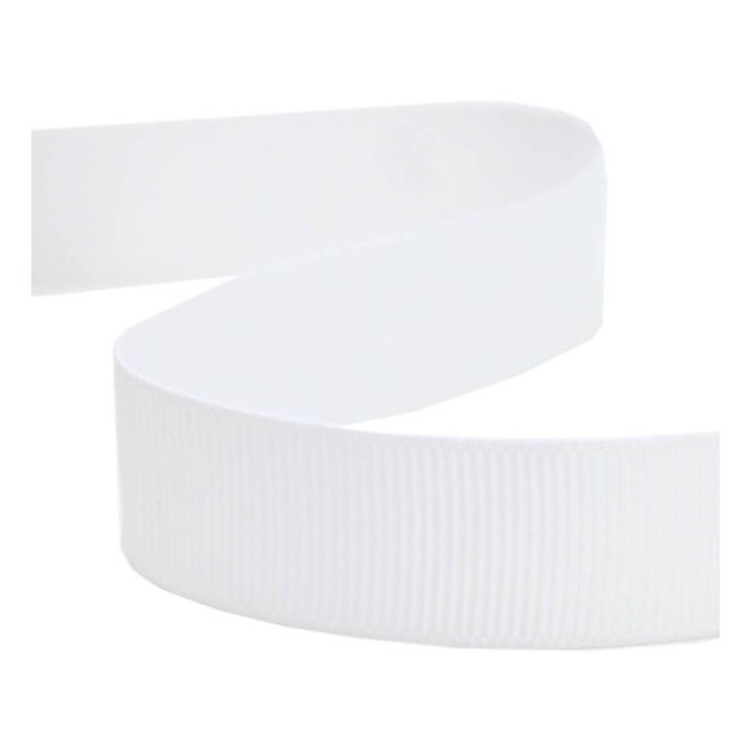 White Grosgrain Ribbon 15mm x 5m | Hobbycraft