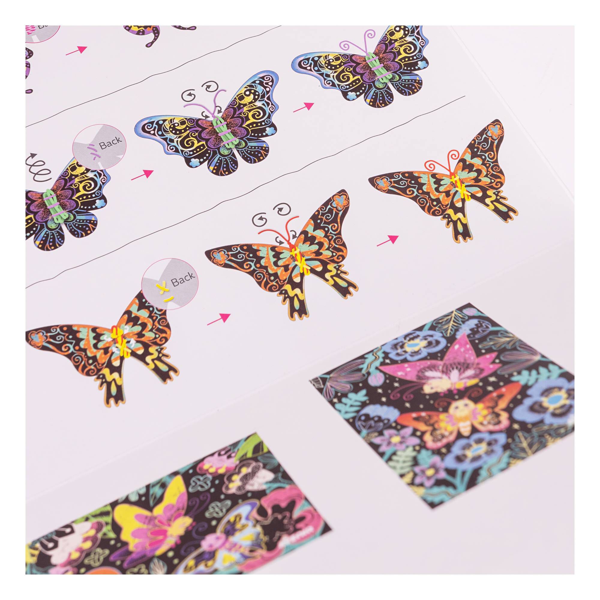 Scratch Fuzzy Stick Magic Butterflies | Hobbycraft