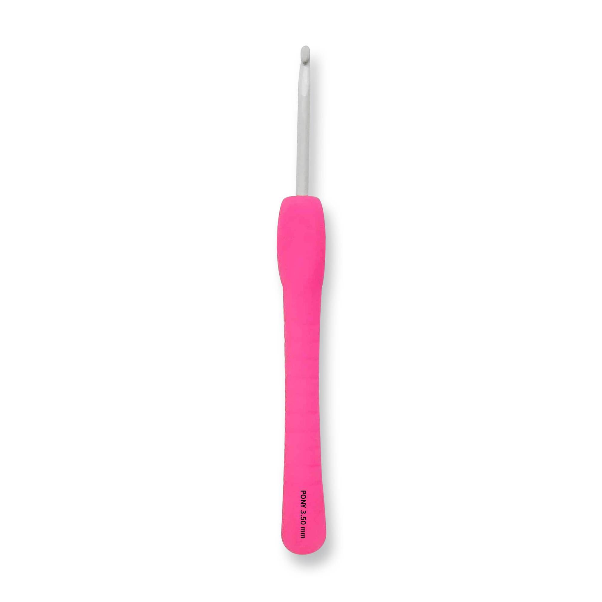 Pony Pink Easy Grip Crochet Hook 3.5mm x 14cm | Hobbycraft