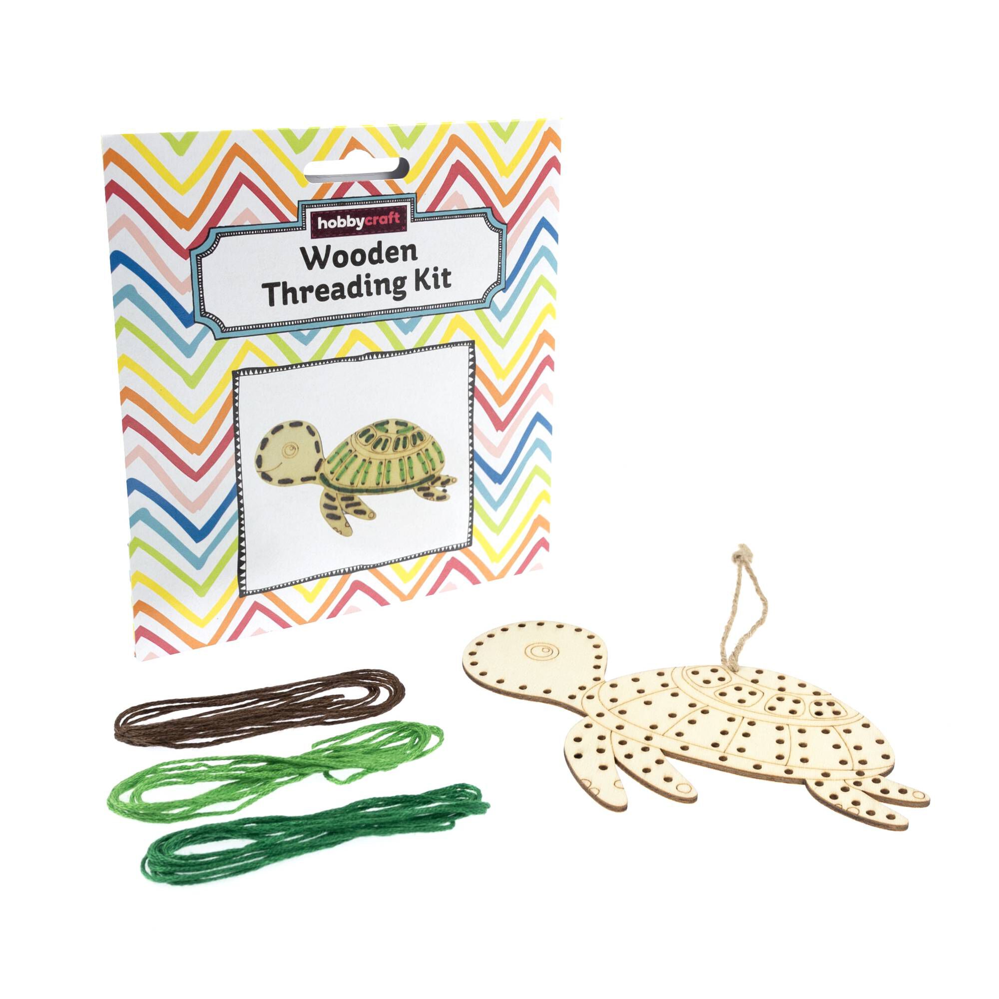 Turtle Wooden Threading Kit | Hobbycraft