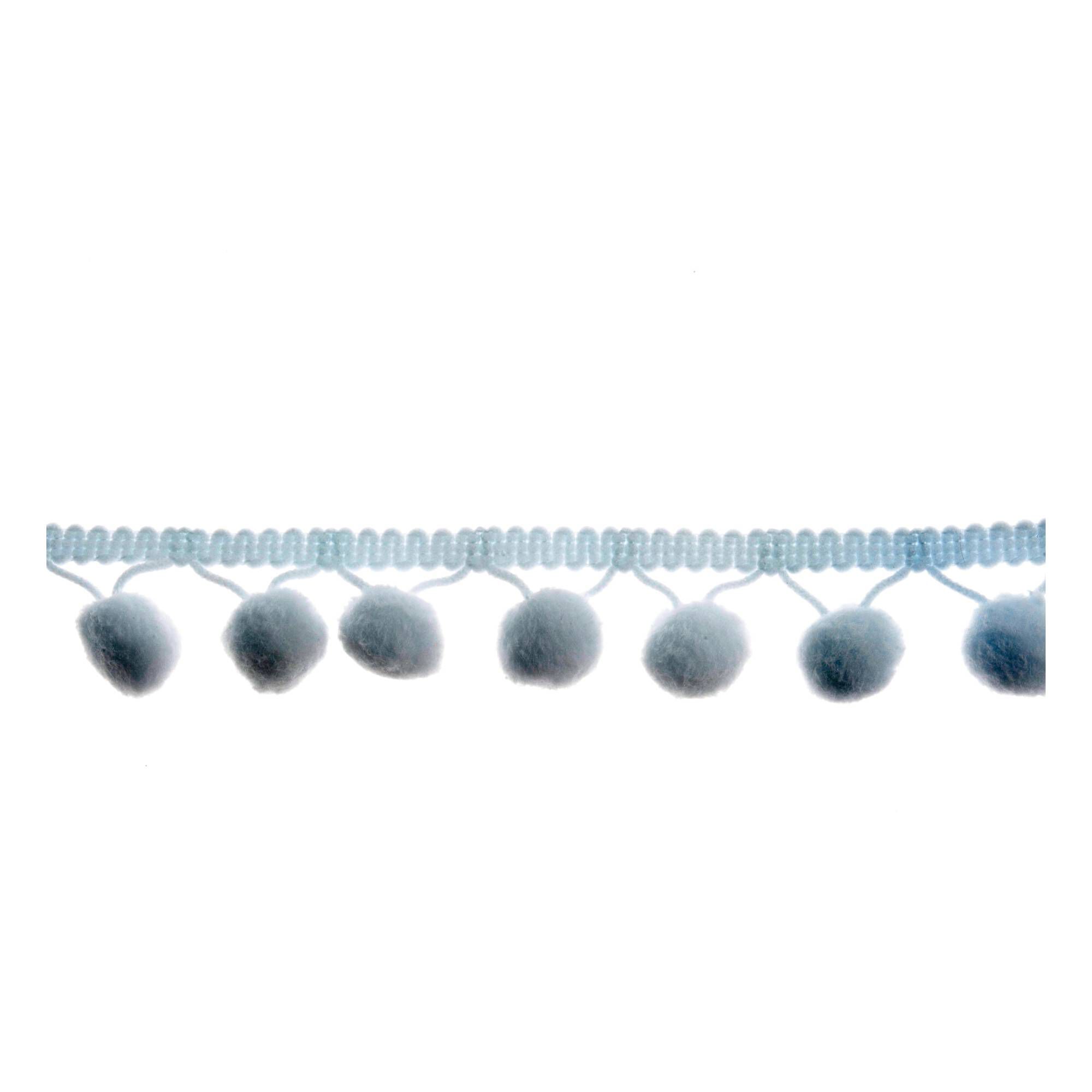 Light Blue 20mm Pom Pom Trim by the Metre | Hobbycraft