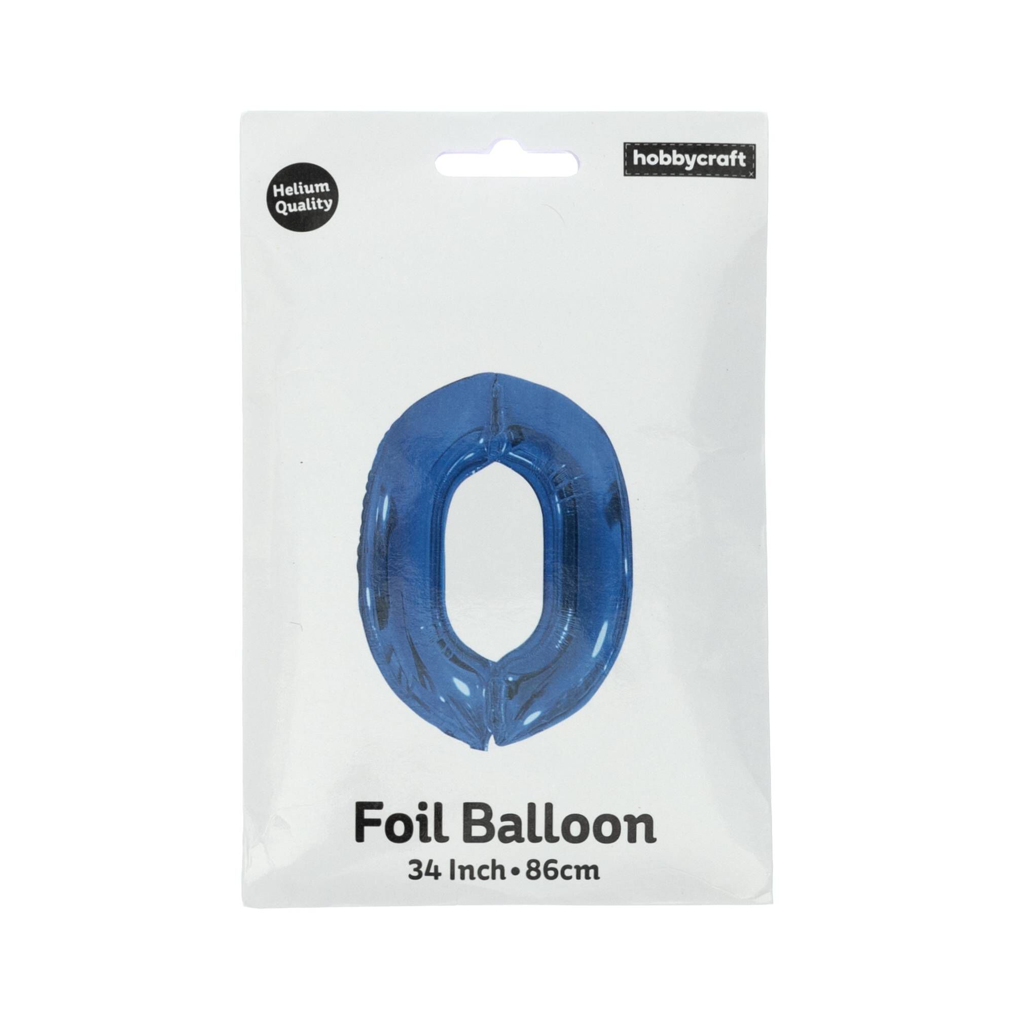 Extra Large Blue Foil Number 0 Balloon | Hobbycraft