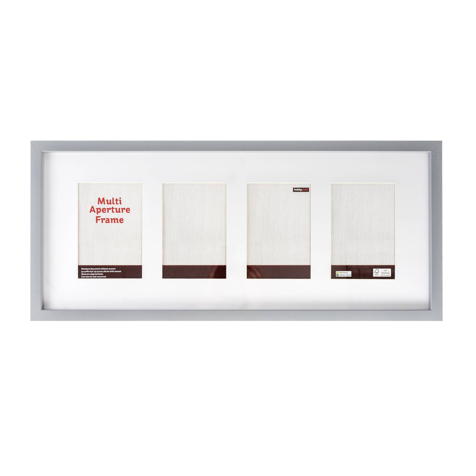 Light Grey Multi Aperture Frame 60cm x 25cm | Hobbycraft