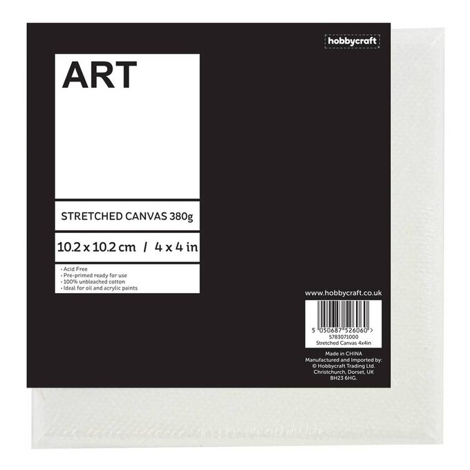 Stretched Canvas 10cm x 10cm | Hobbycraft