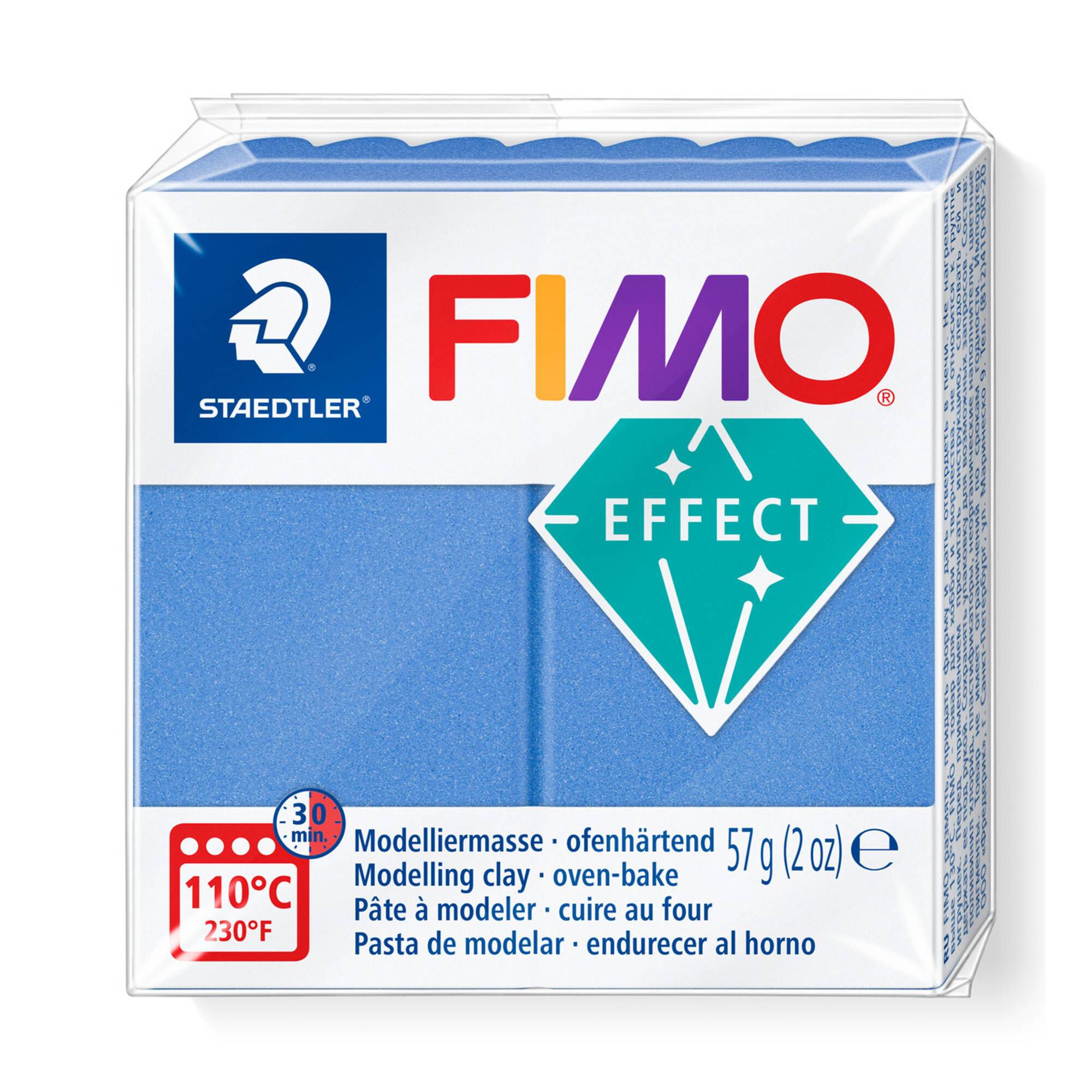 Fimo Effect Metallic Blue Modelling Clay 57g | Hobbycraft