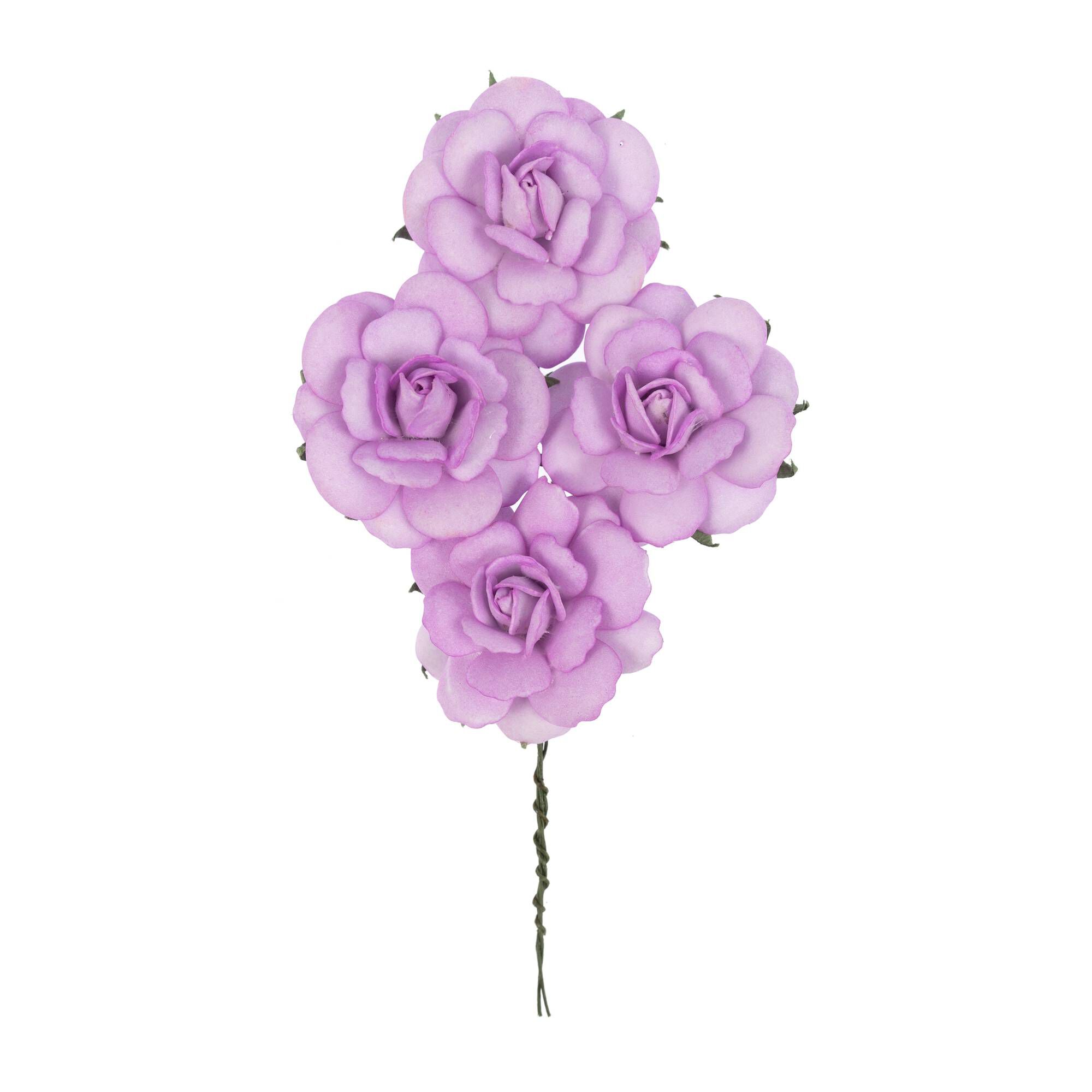 Pink Clara Flower Wired Floral Picks 4 Pieces | Hobbycraft