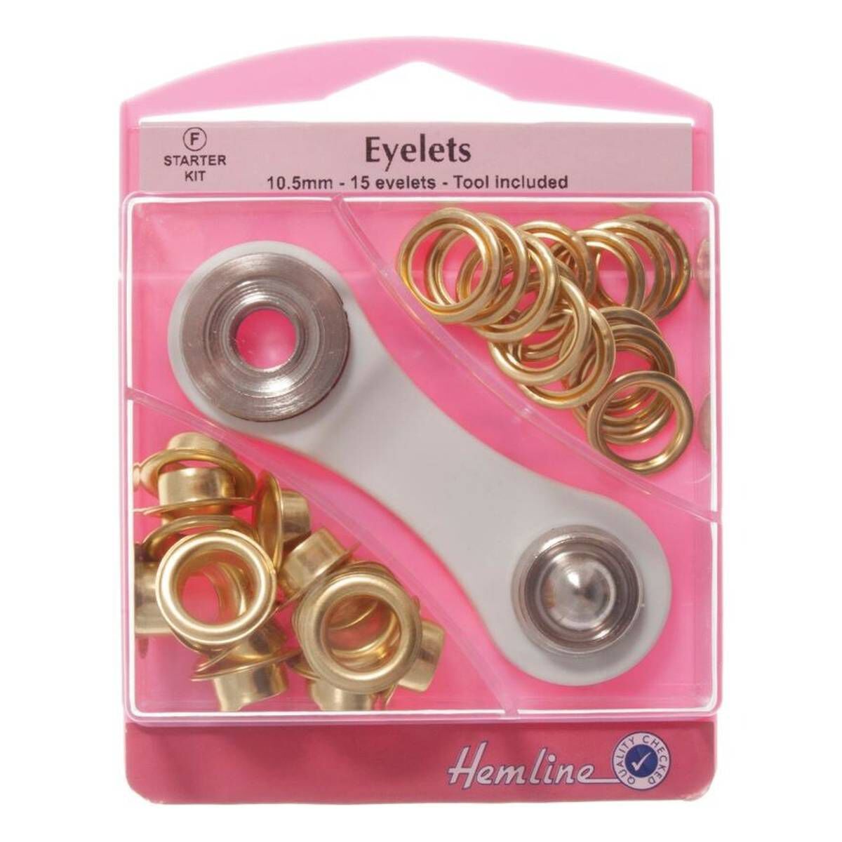 Eyelets Starter Kit Gold 10.5mm | Hobbycraft