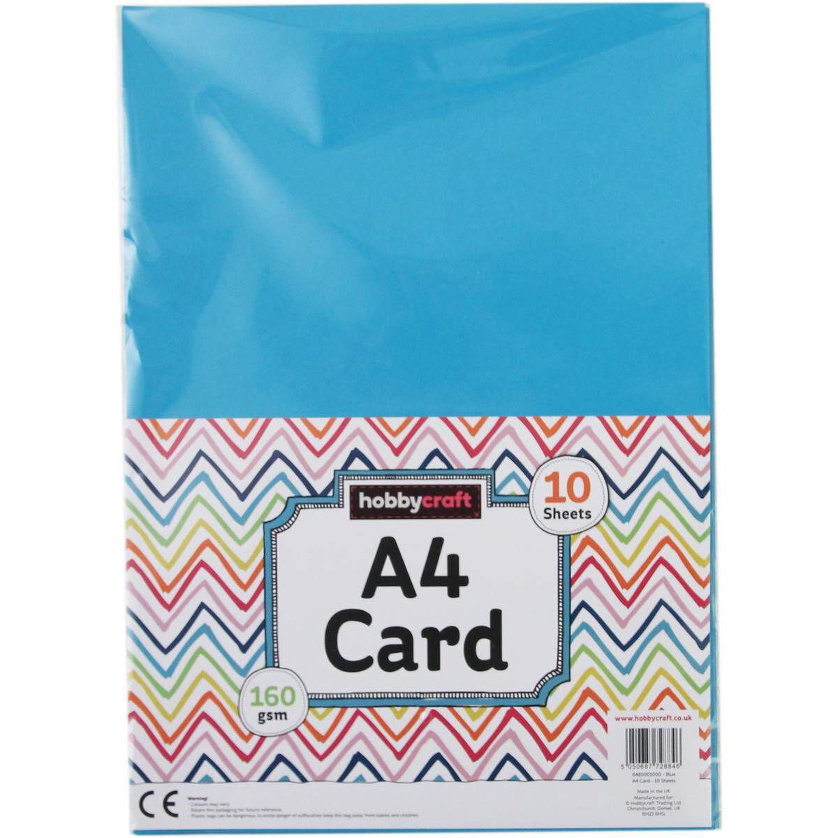 Blue Card A4 10 Pack | Hobbycraft