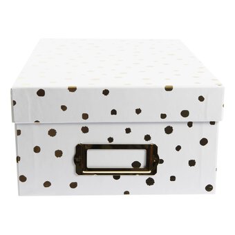 Gold Dot Storage Box 11cm x 20cm x 29cm | Hobbycraft