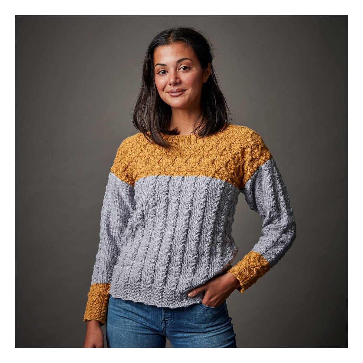 Knitcraft Broken Honeycomb Jumper Digital Pattern 0210 | Hobbycraft