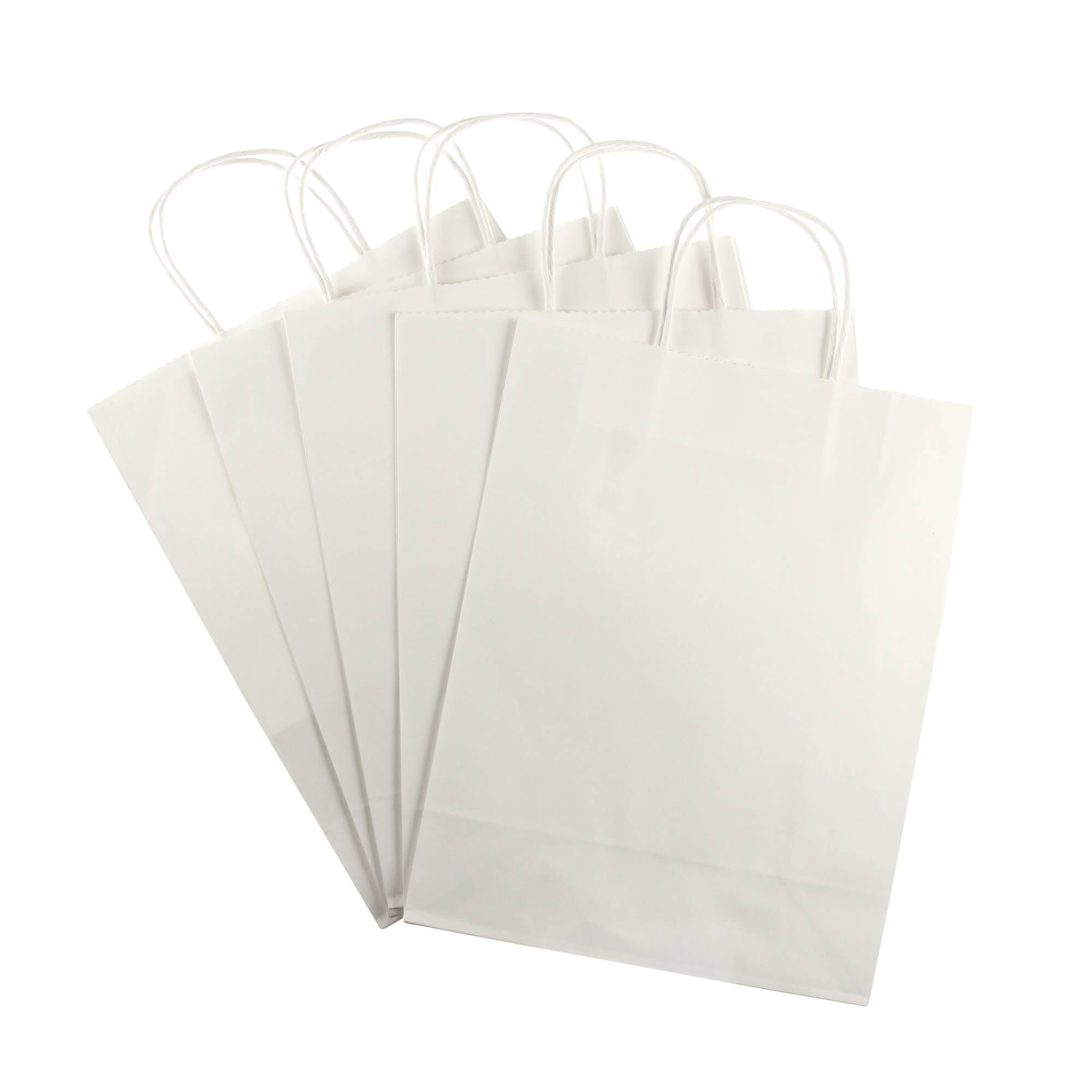 White Ready to Decorate Gift Bags 5 Pack | Hobbycraft