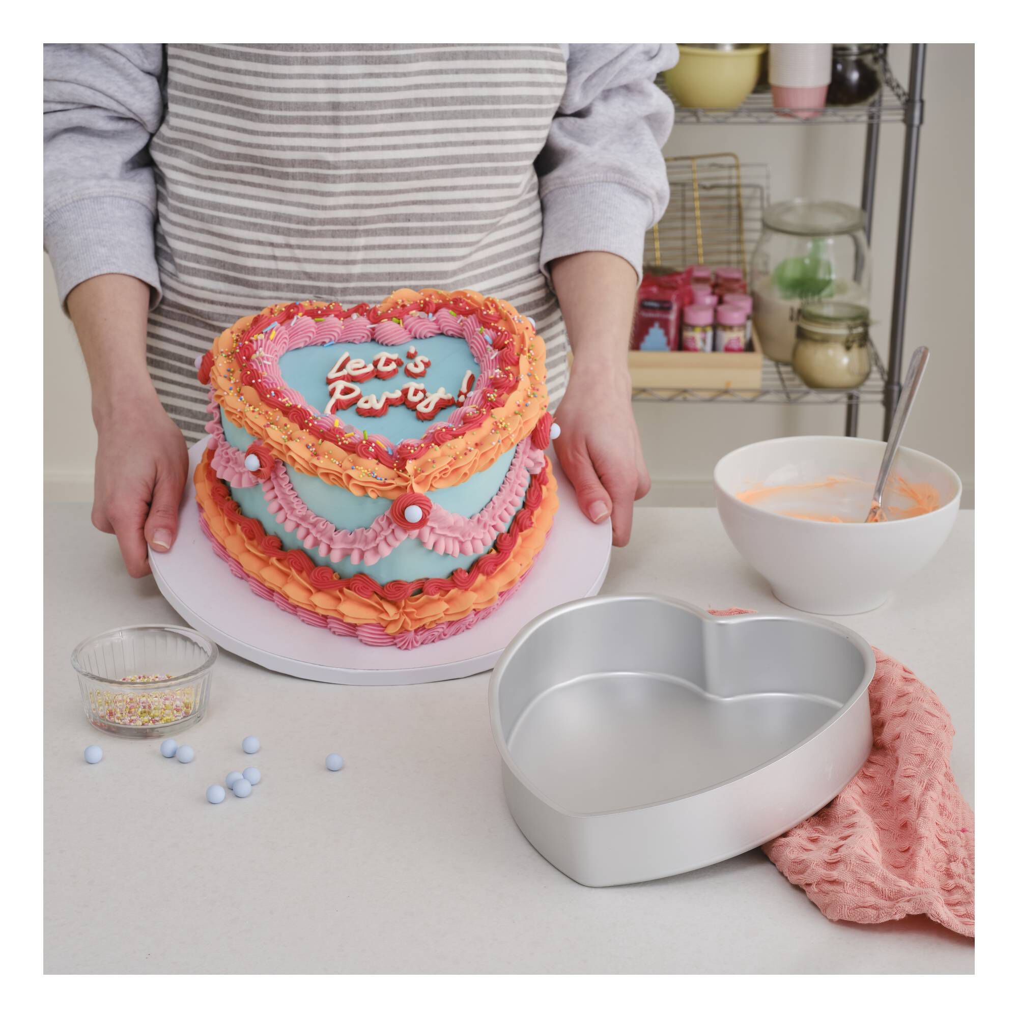 Whisk Heart Aluminium Cake Tin 8 x 2 Inches | Hobbycraft
