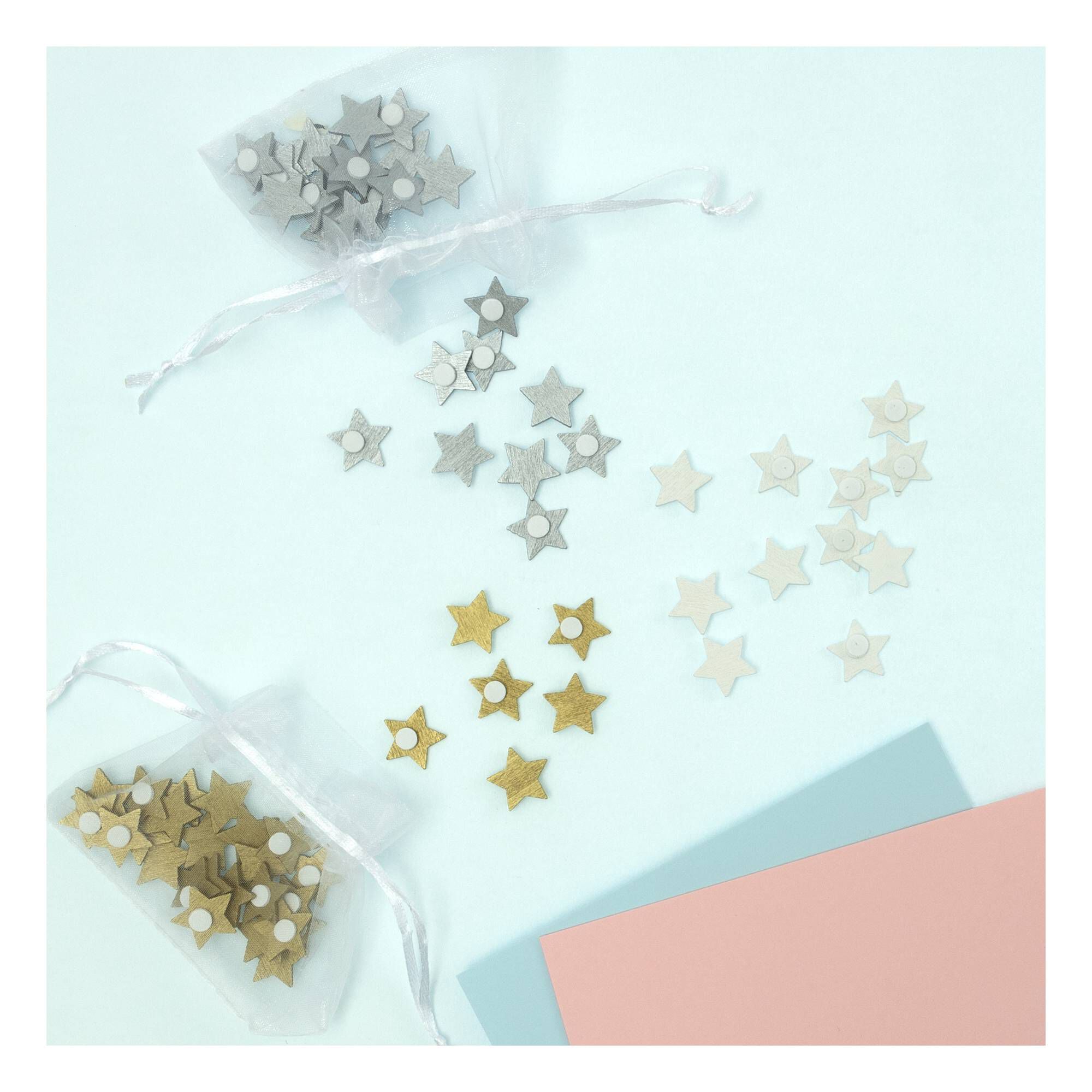 Gold Wooden Star Embellishments 30 Pack | Hobbycraft
