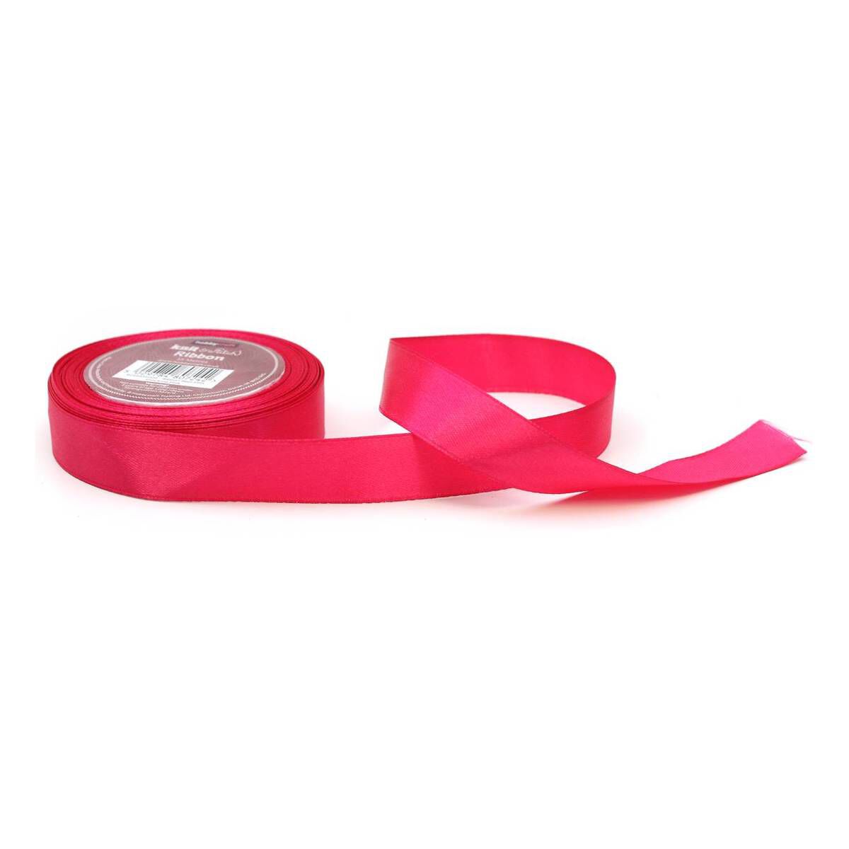 Shocking Pink Satin Ribbon 20 mm x 15 m | Hobbycraft