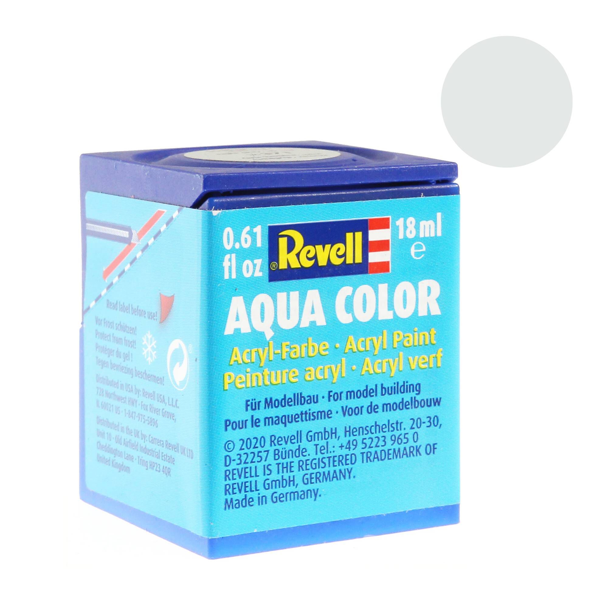Revell Light Grey Silk Aqua Colour Acrylic Paint 18ml (371) | Hobbycraft
