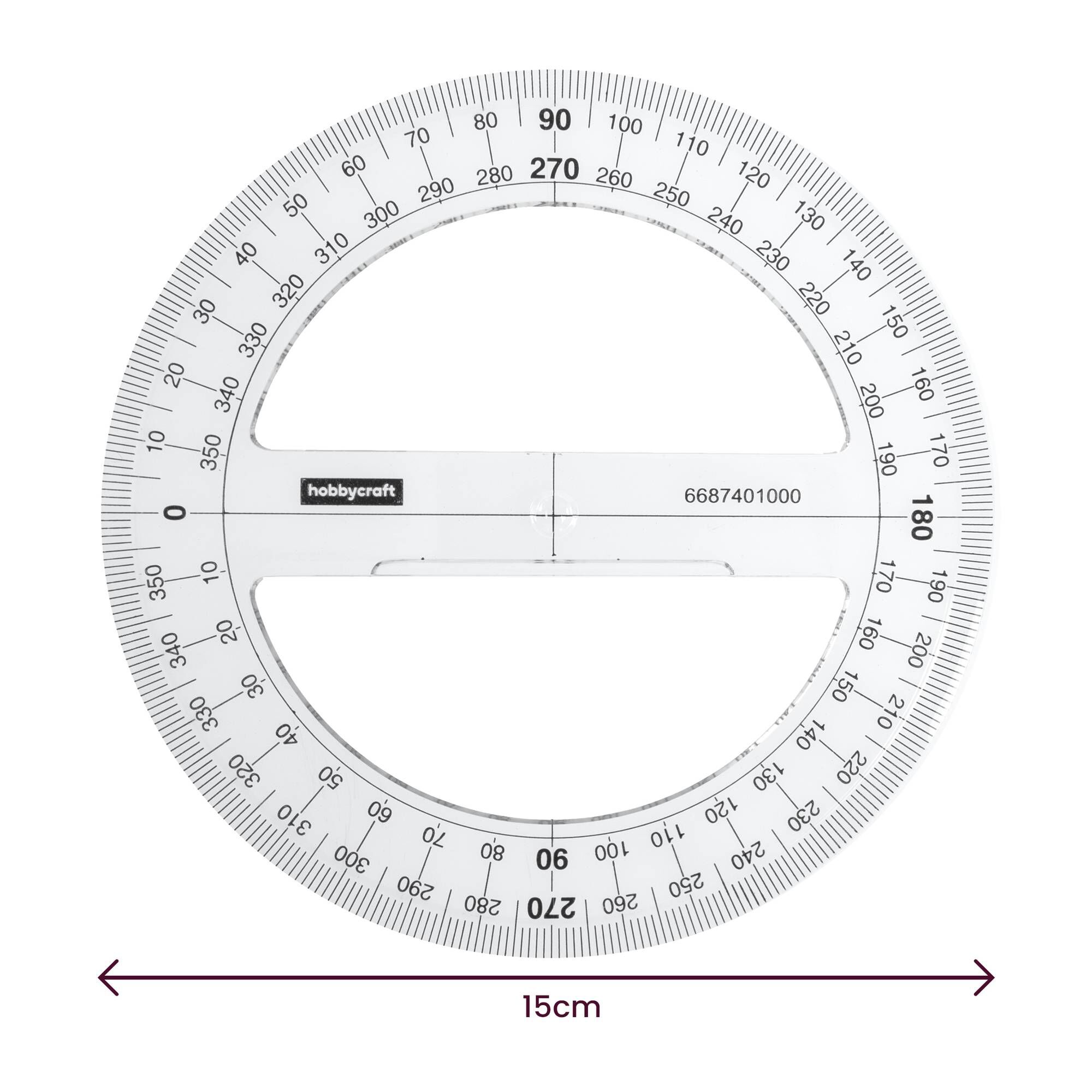 Circular Protractor 15cm | Hobbycraft