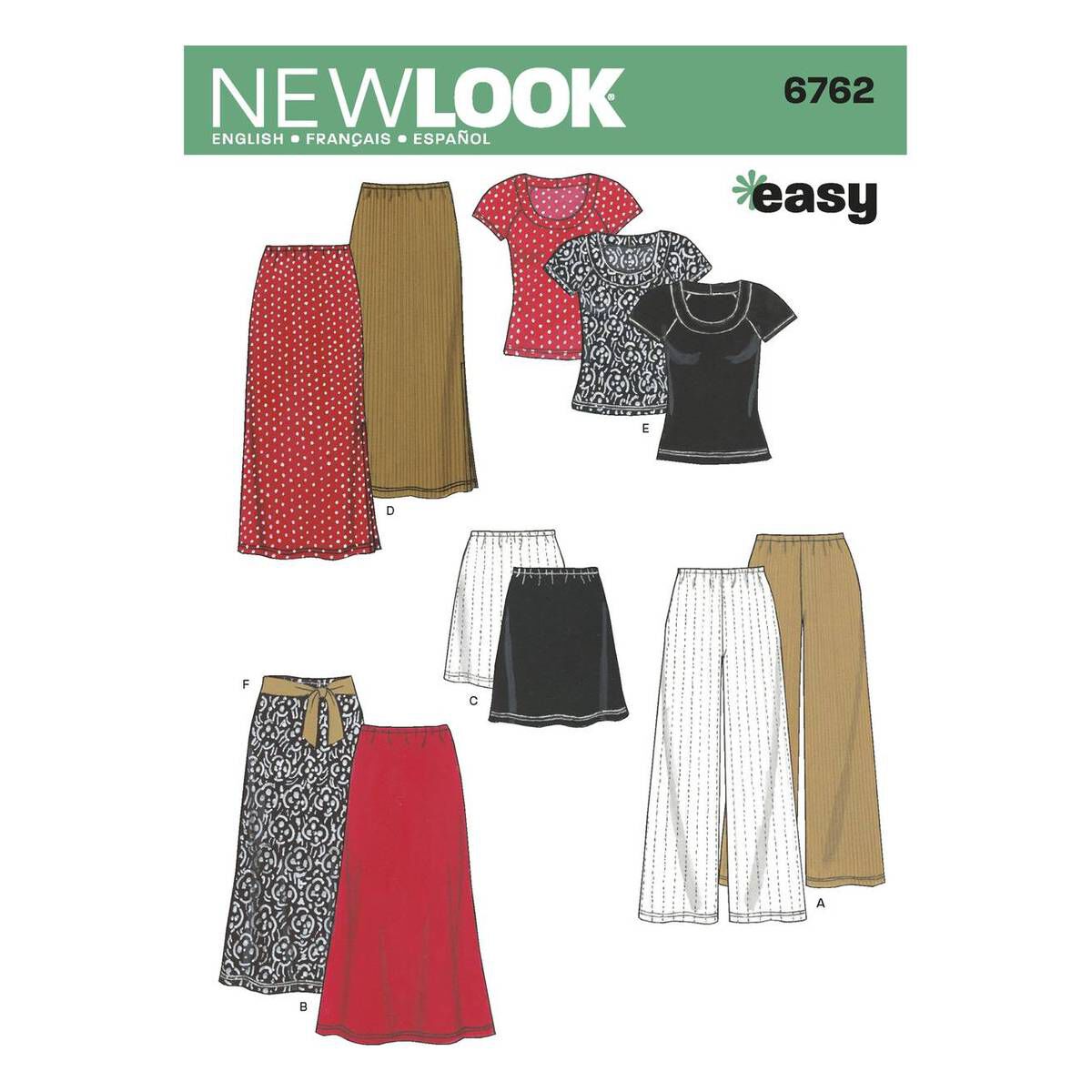 New Look Women's Separates Sewing Pattern 6762 | Hobbycraft