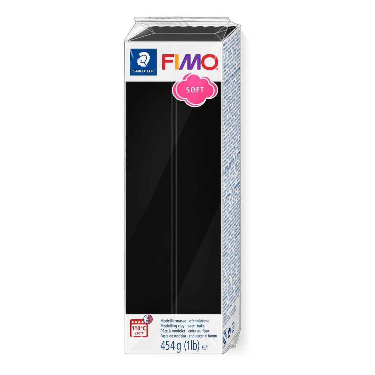 Fimo Soft Black Modelling Clay 454g | Hobbycraft