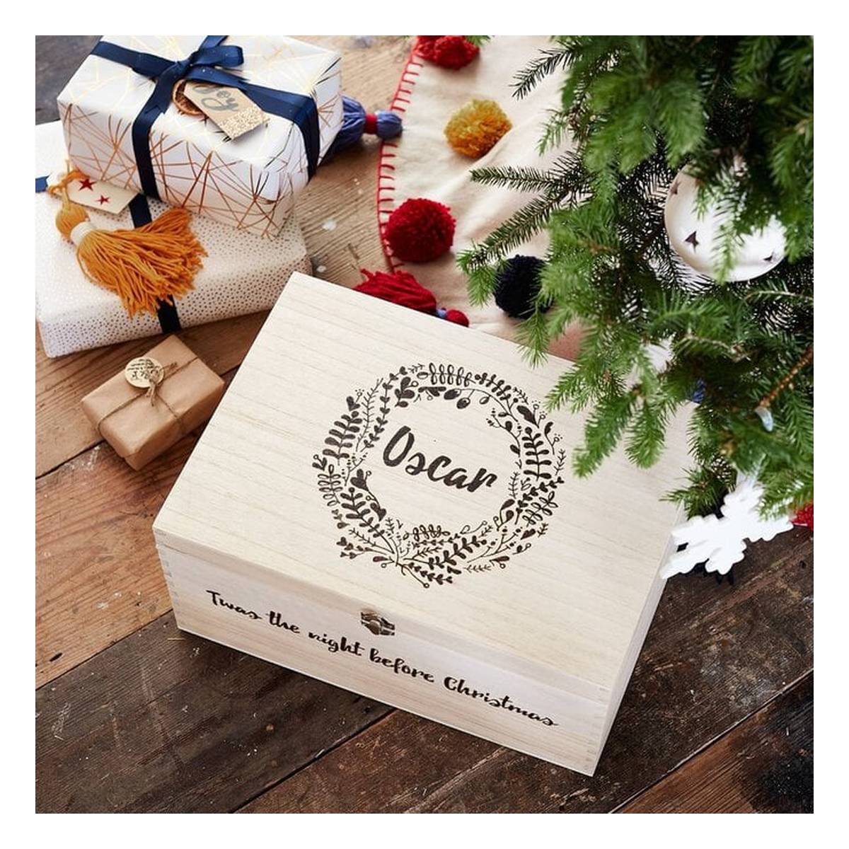 Wooden Storage Box 35cm x 25cm x 17cm | Hobbycraft